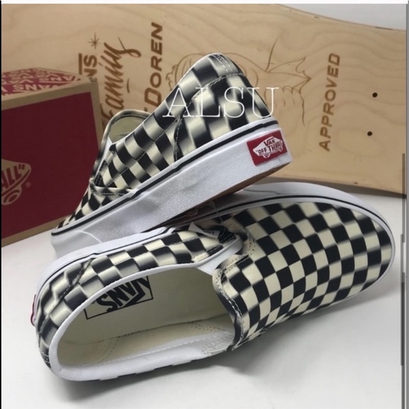Vans | Shoes | Vans Classic Slip On Checkerboard Black Class W | Poshmark